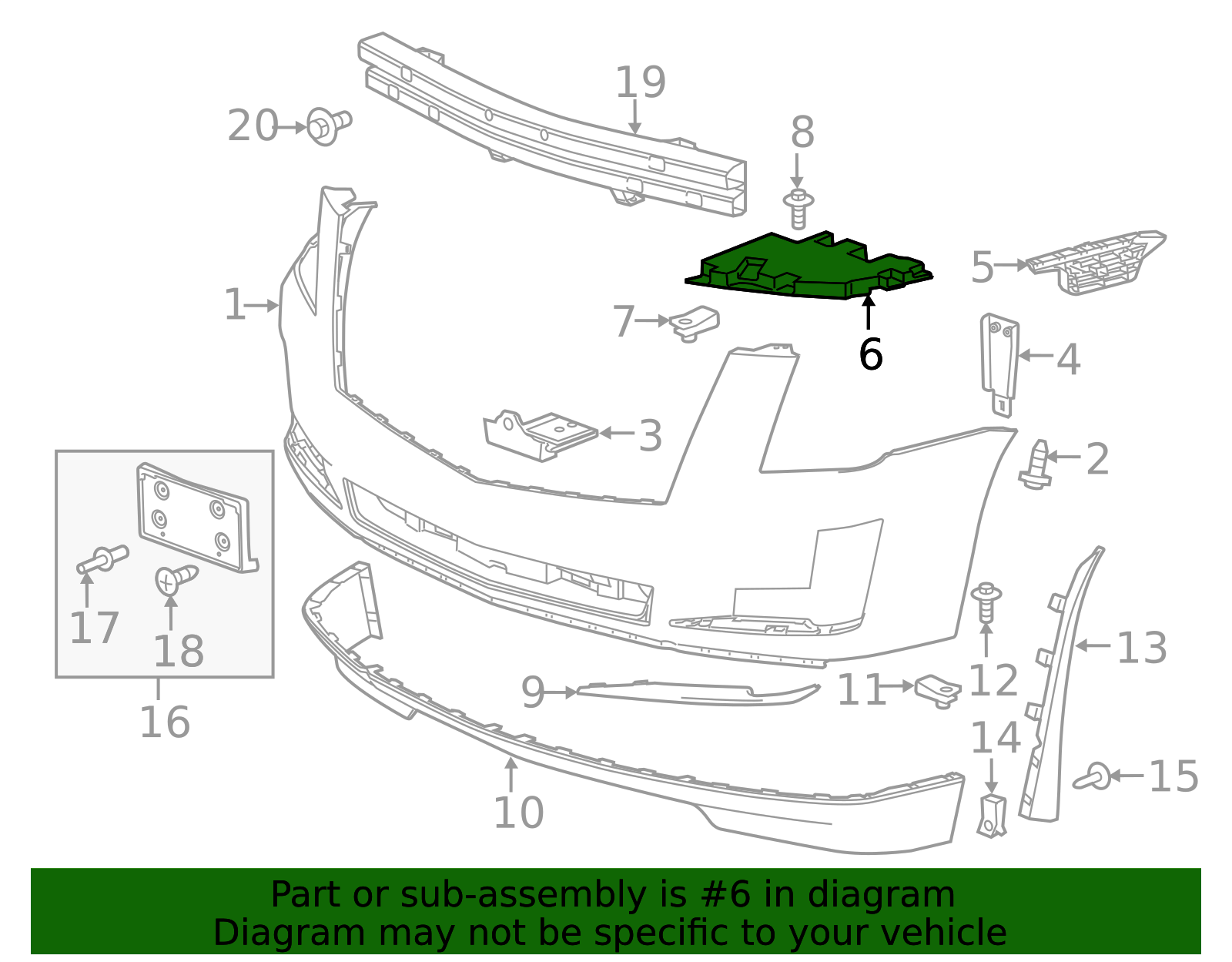 2015-2020 Cadillac Escalade Filler Panel 84354607 | Courtesy Parts