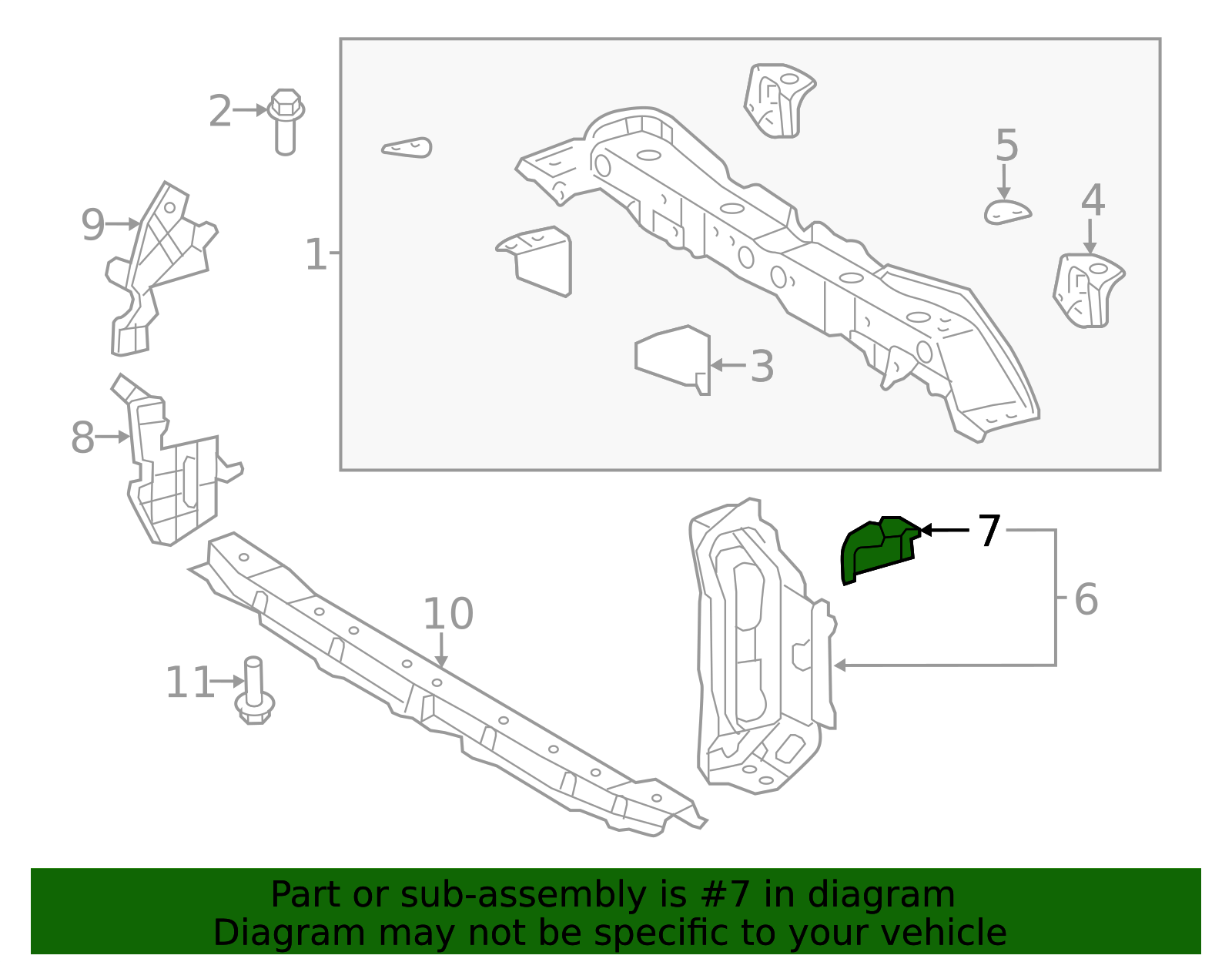 53233-52050 - High-Quality Radiator Support Side Panel Bracket for 2012 ...