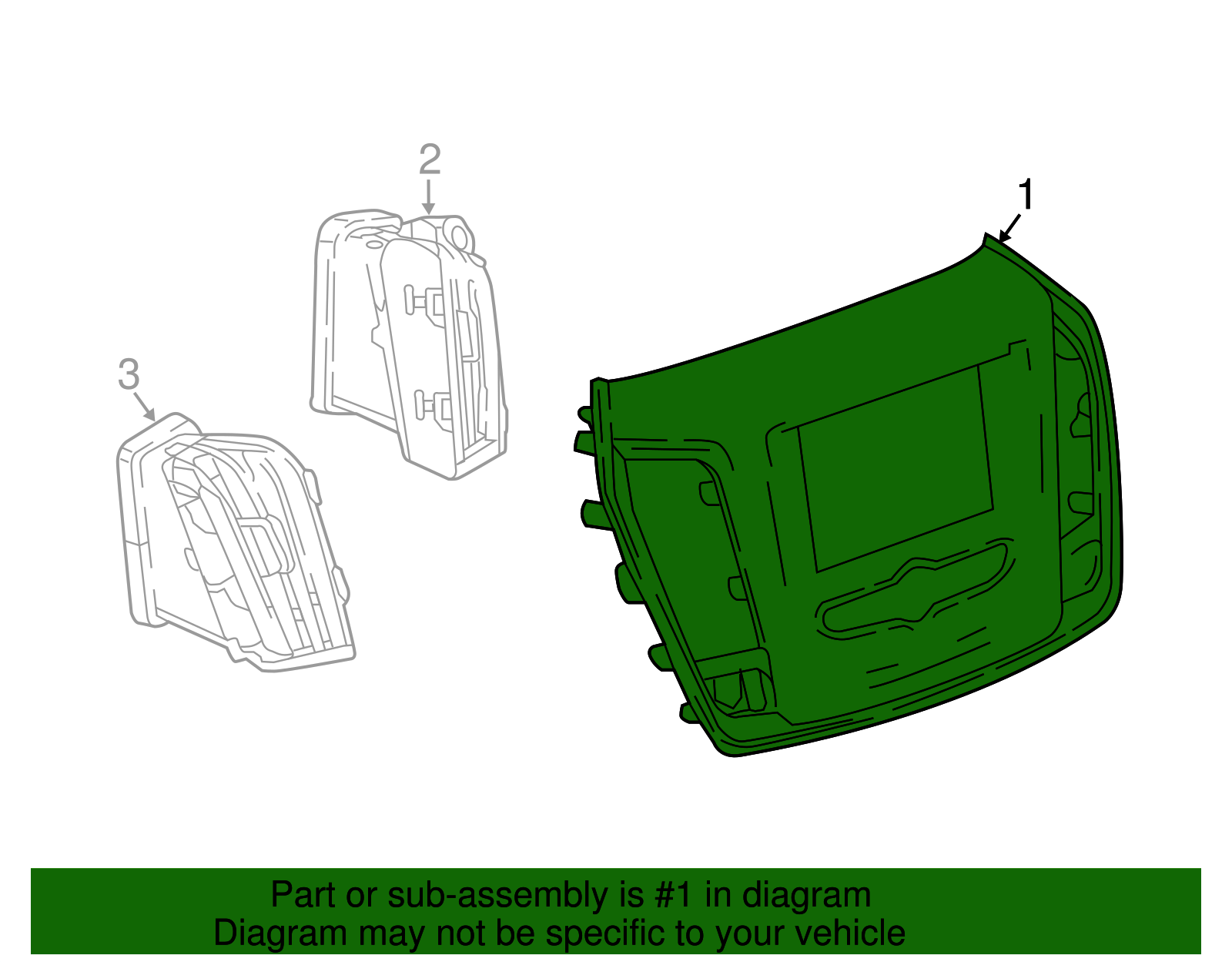 84286789 - 2018-2024 Chevrolet - Piano Black Instrument Panel Radio ...