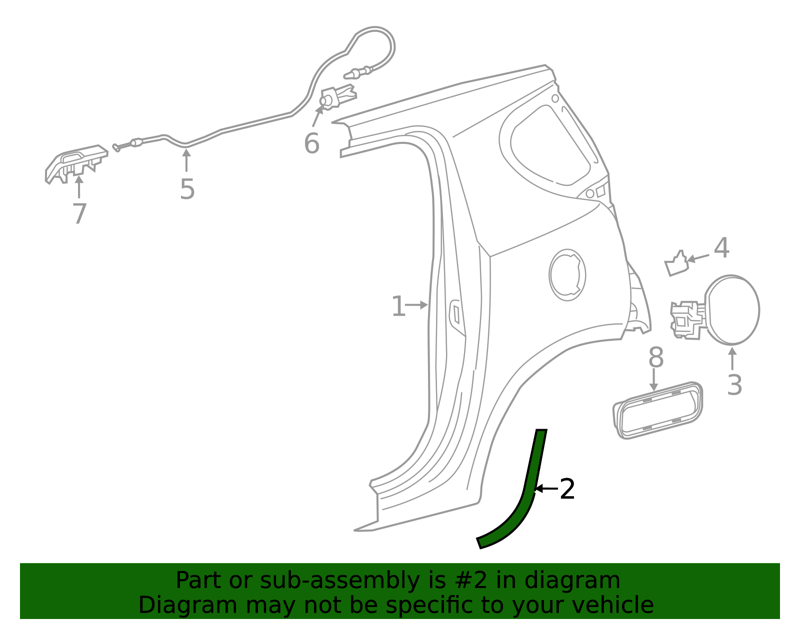 2012-2015 Scion iQ Quarter Panel Protector 58741-74010 | MotorMotor