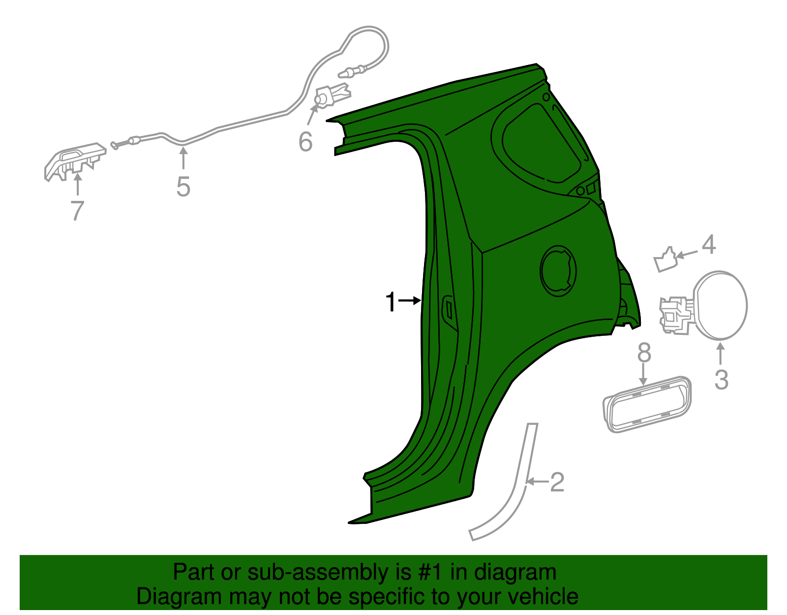 61601-74010 - Quarter Panel | Nucar Toyota of North Attleboro