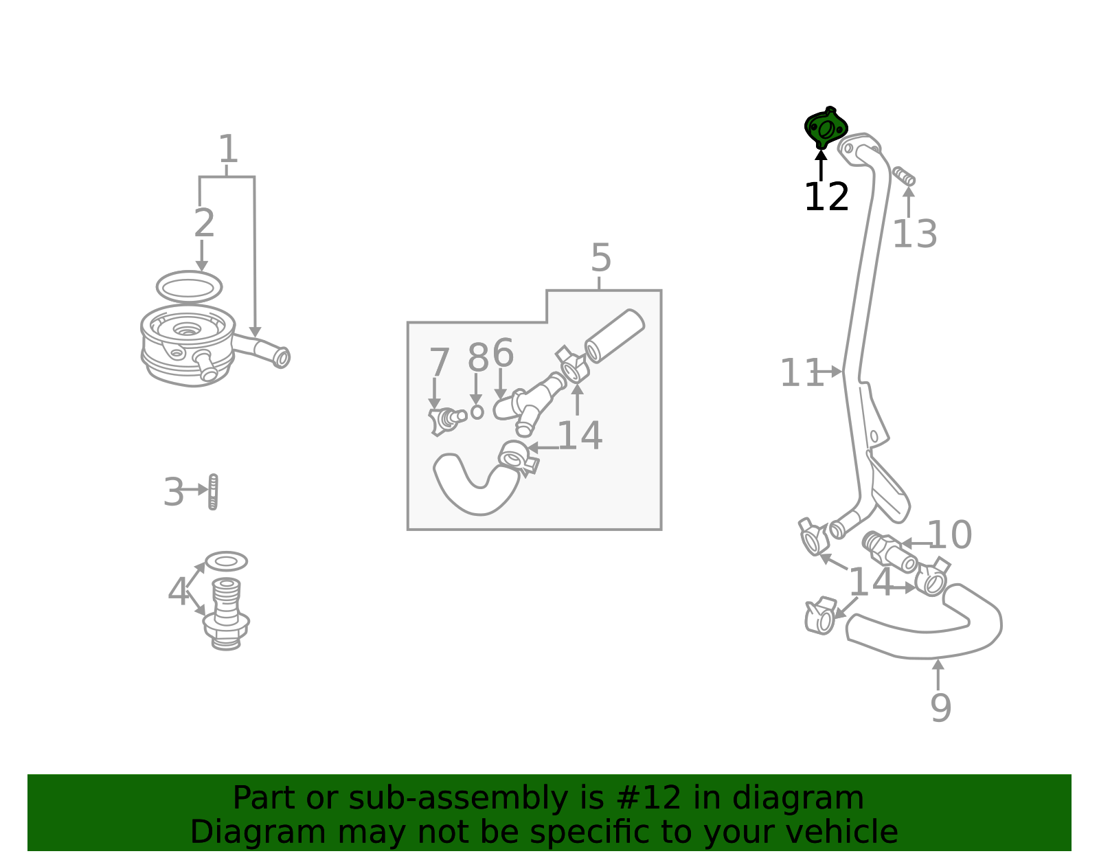 2001-2022 Toyota Engine Coolant Pipe Gasket 16258-28040 | Toyota Parts ...