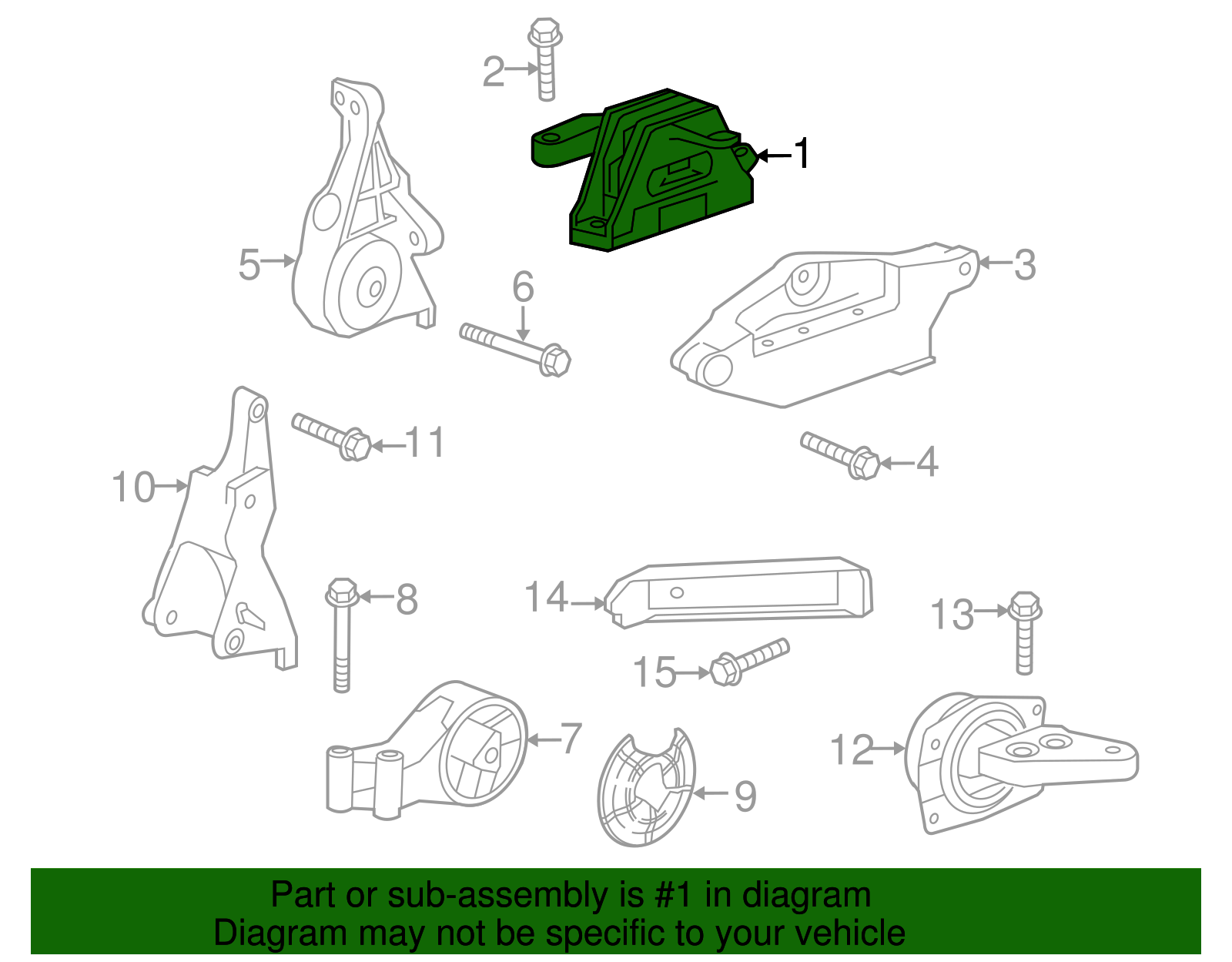 2013-2020 GM Engine Mount 22849845 | Shop Matick Buick GMC
