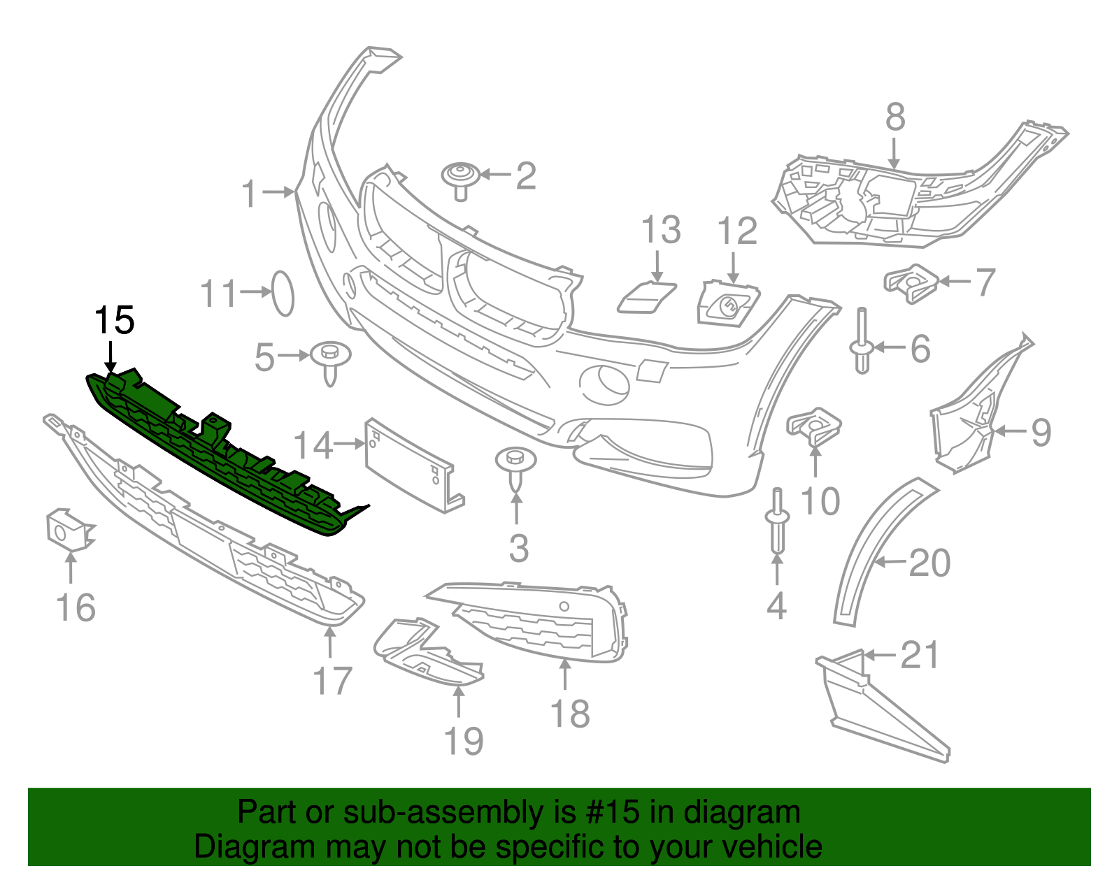 51118056520 - 2015-2019 BMW X6 Center Grille (51-11-8-056-520) | BMW of ...