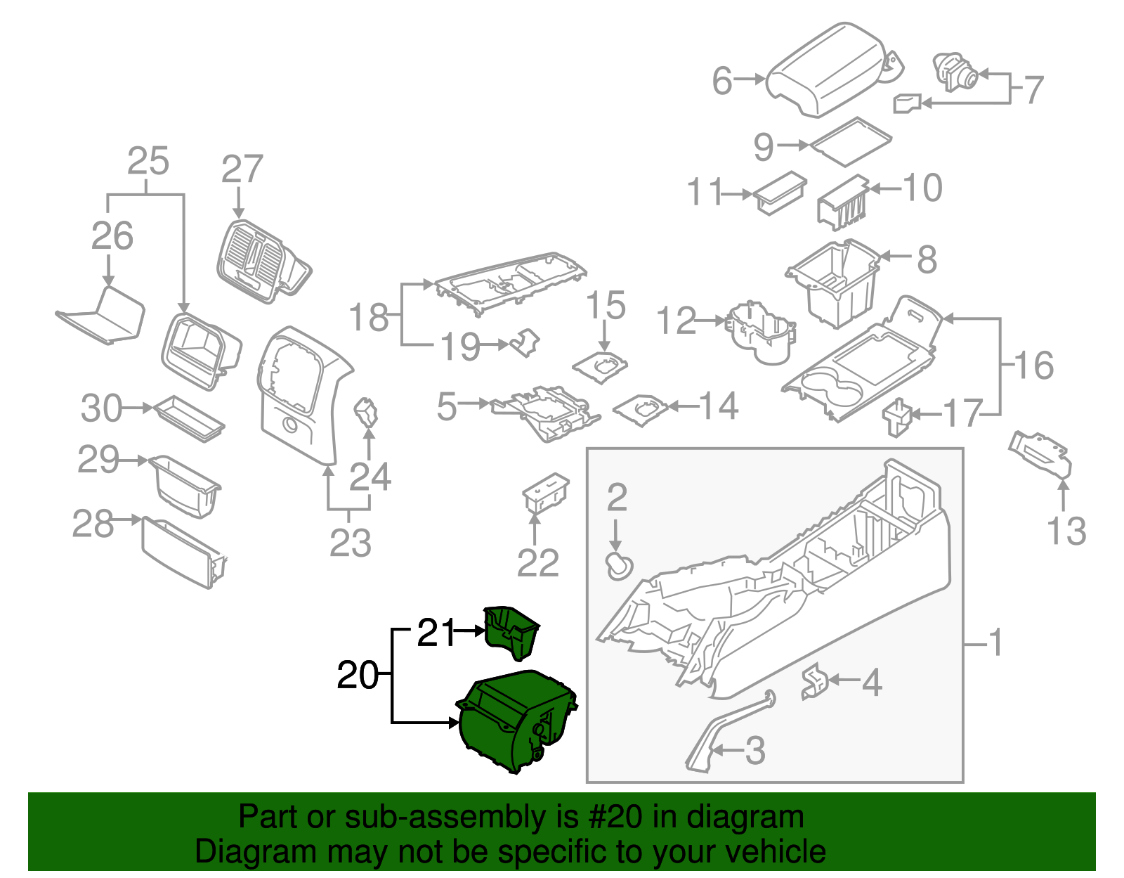 2015-2025 Porsche Macan Ash Tray Assembly 95B-857-273-CZ0 | OEM Parts ...