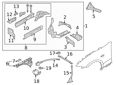 Structural Components & Rails for 2025 Mazda MX-5 Miata | Mazda Parts ...