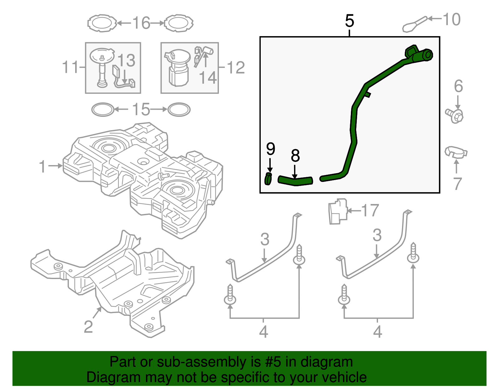 F2GZ-9034-D - Filler Pipe 2015-2024 Ford Edge | Big 3 Auto Parts