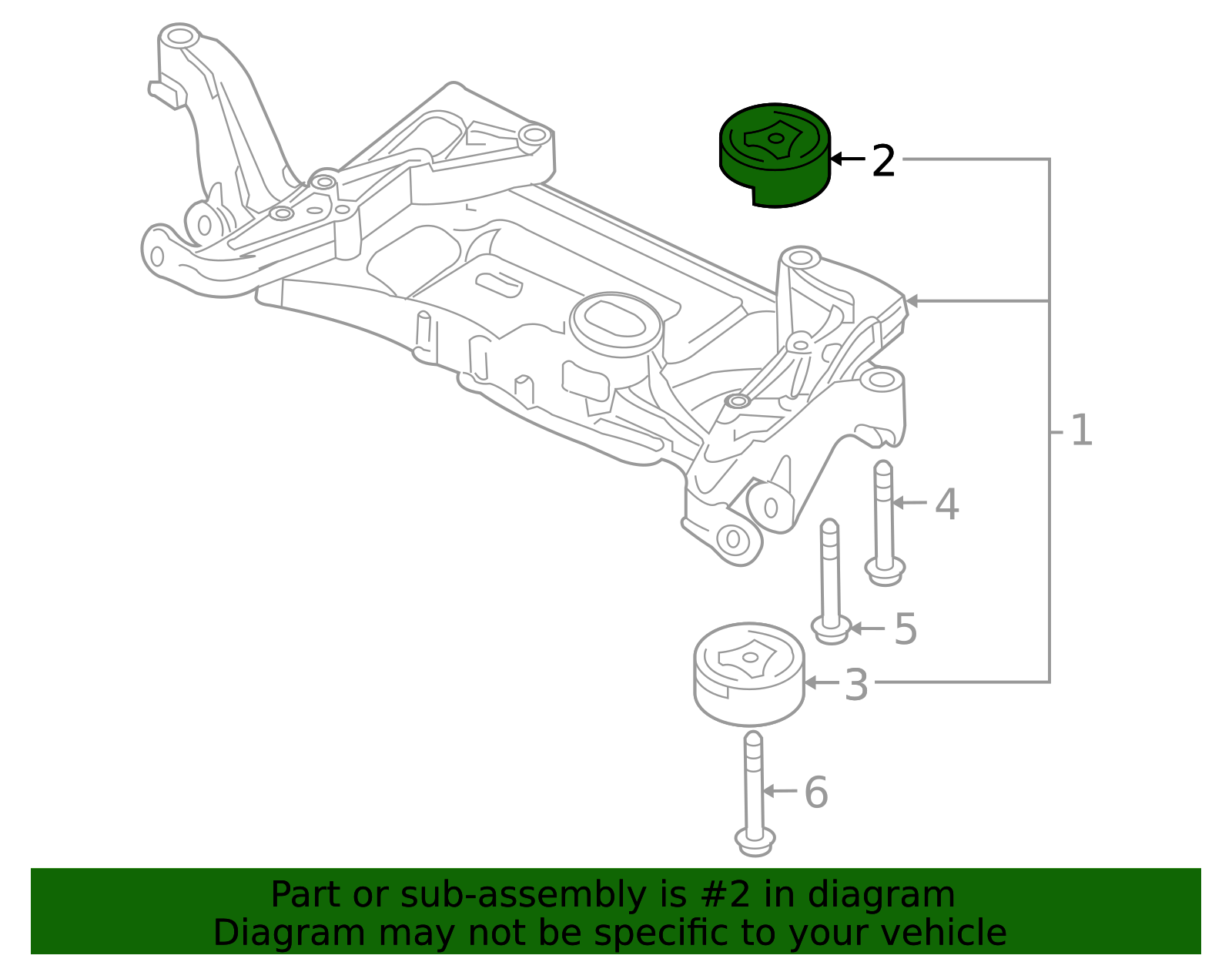 Engine Cradle Upper Insulator 1K0-199-868-Q | VW Direct Auto Parts