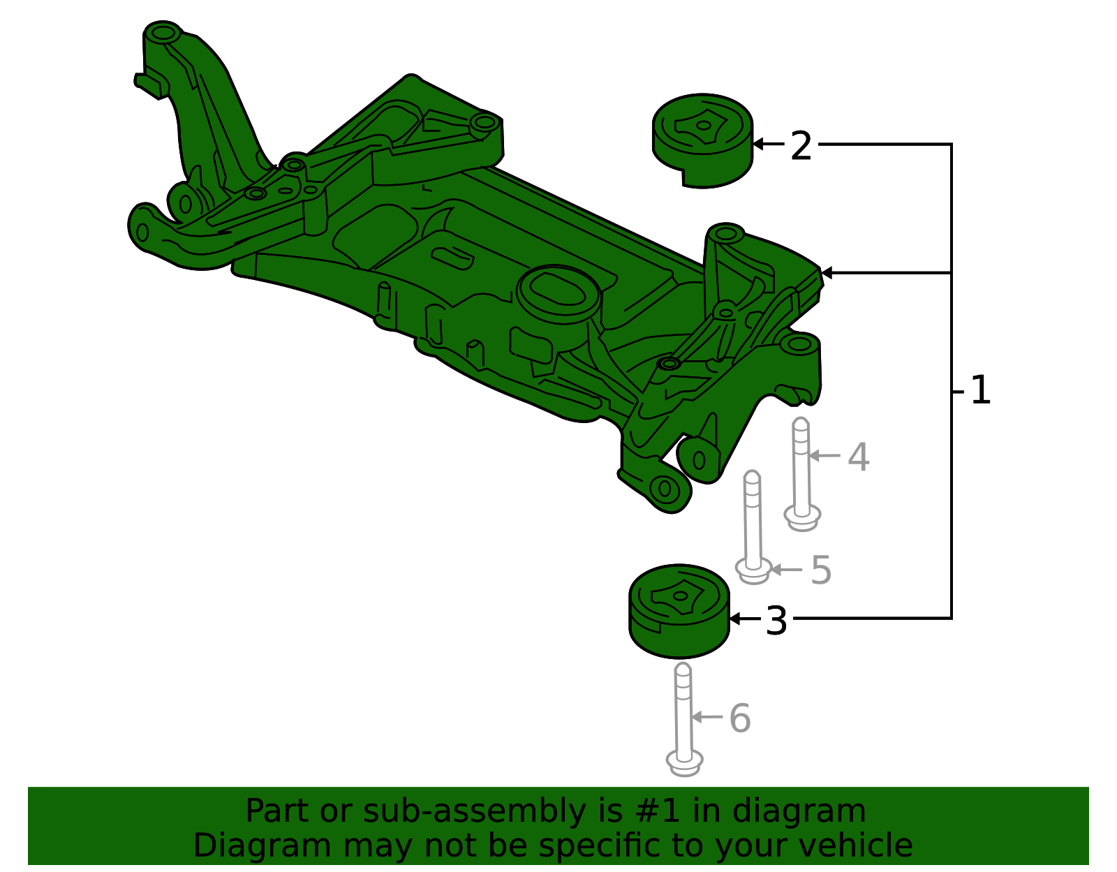 2009-2018 Volkswagen Engine Cradle 3C0-199-313-BB | VW Direct Auto Parts