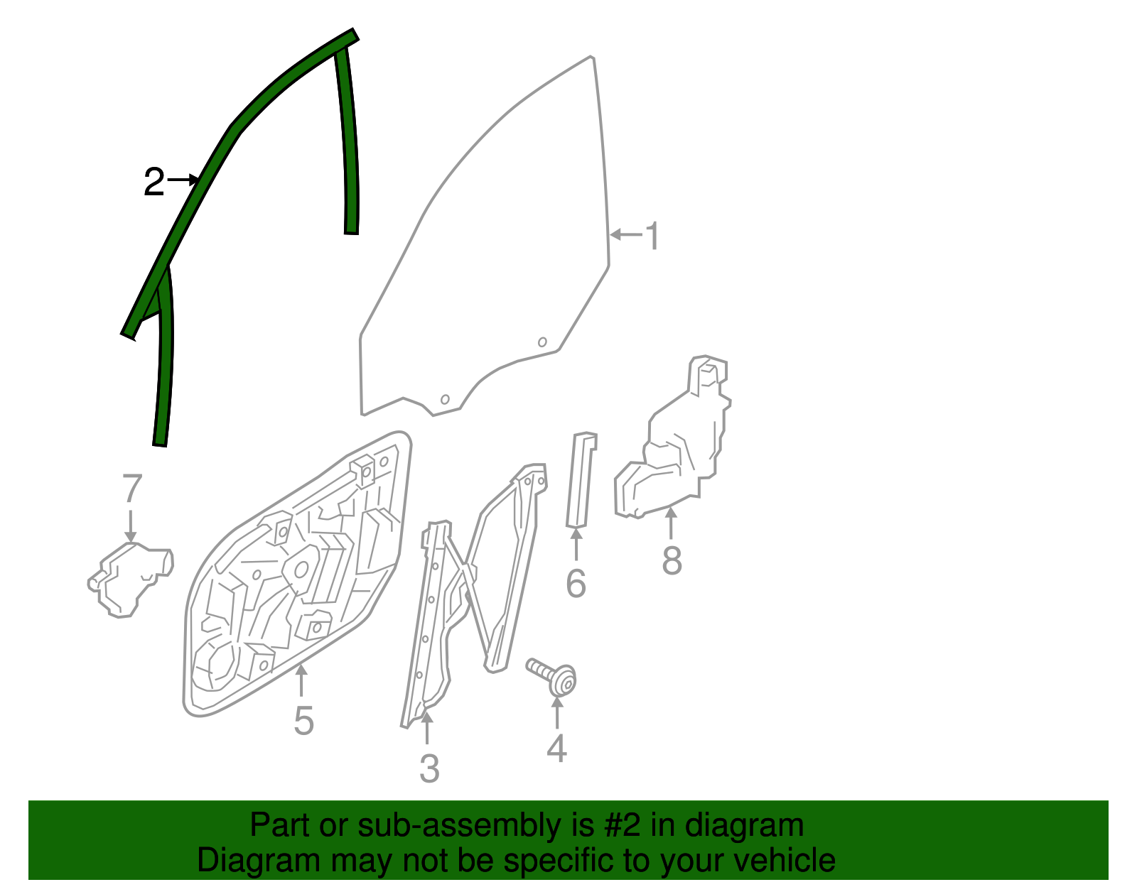 32237236 - High-Quality Window Channel for 2020-2025 Volvo XC60 ...