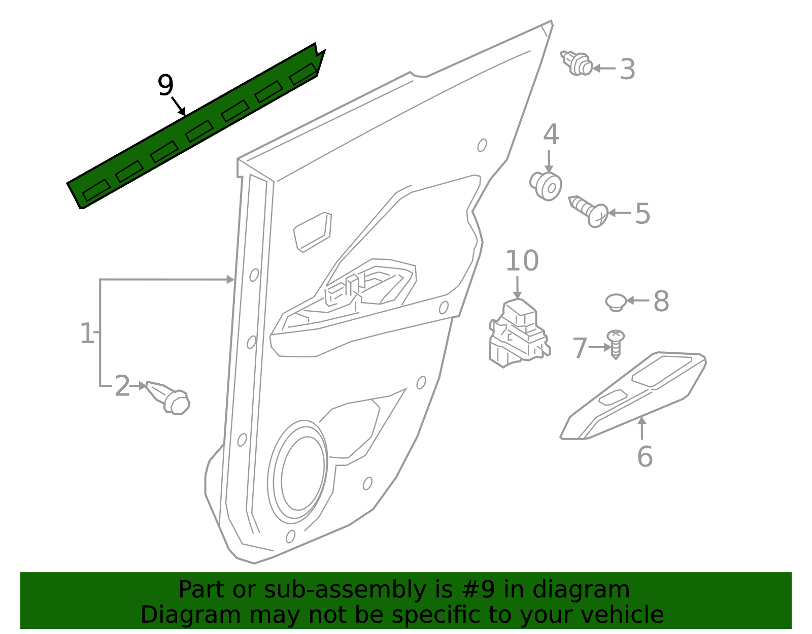 2018-2024 Nissan Kicks Belt Weather-Strip 82835-5RB0A | Team Nissan Inc.
