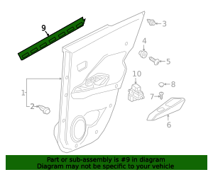 2018-2024 Nissan Kicks Belt Weather-Strip 82835-5RB0A | Scott Evans ...