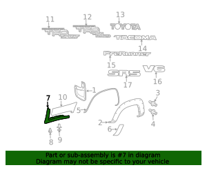 75641-04010 - High-Quality Truck Bed Molding for AutoNation Parts