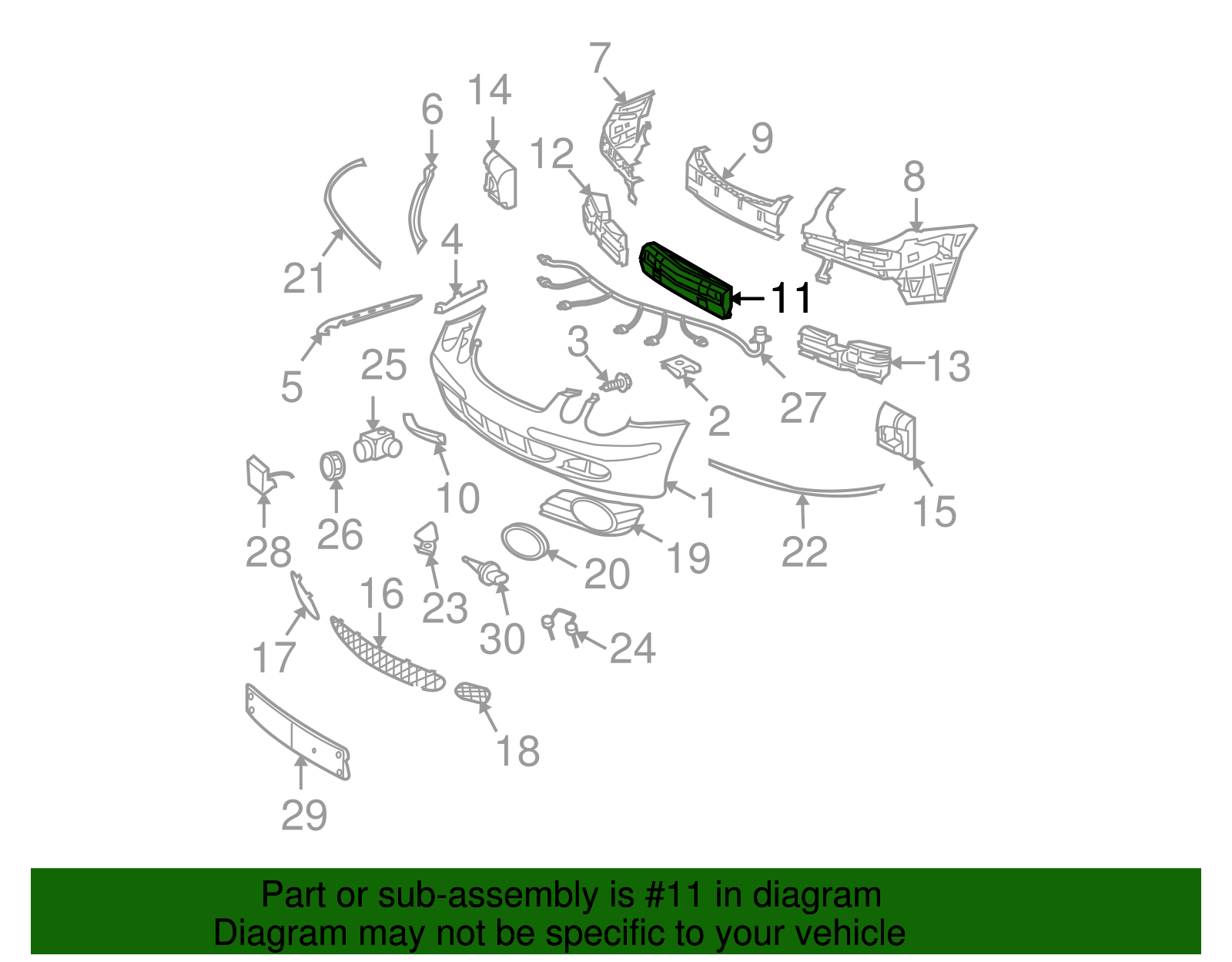 211-885-13-37 - Energy Absorber 2007-2009 Mercedes-Benz | Mercedes-Benz Premier Parts