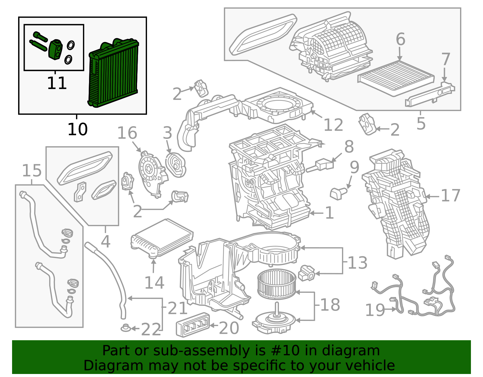 2016-2025 Chevrolet Air Conditioning Evaporator Core Kit 13435995 ...