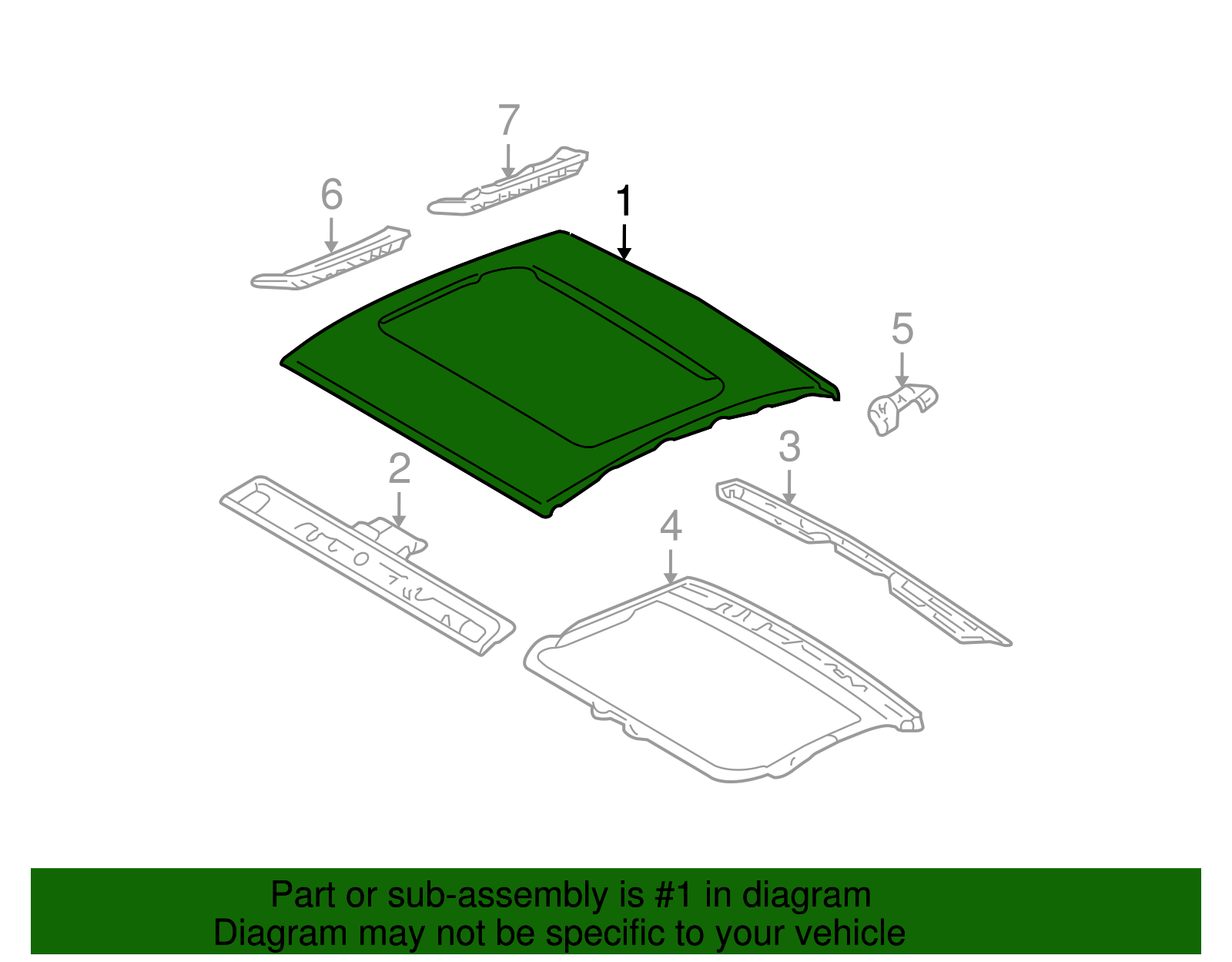 2003-2008 Hyundai Tiburon Roof Panel 67111-2C050 | QuirkParts