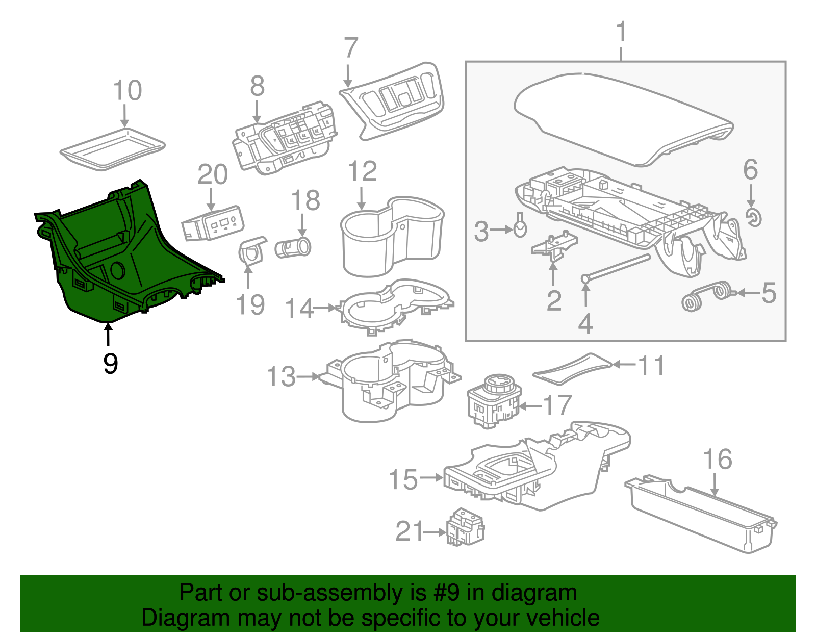 2019-2024 GMC Terrain Compartment 84229397 | Shop Matick Buick GMC