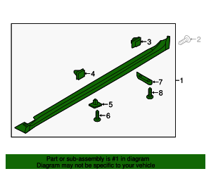 87752-A8220 - Rocker Molding 2017-2020 Kia Optima | Kia.Parts Store