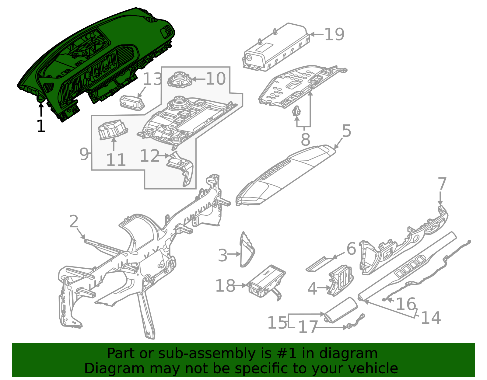 Dashboard Panel - Restore Original Look & Function 167-680-99-00-3D16 ...