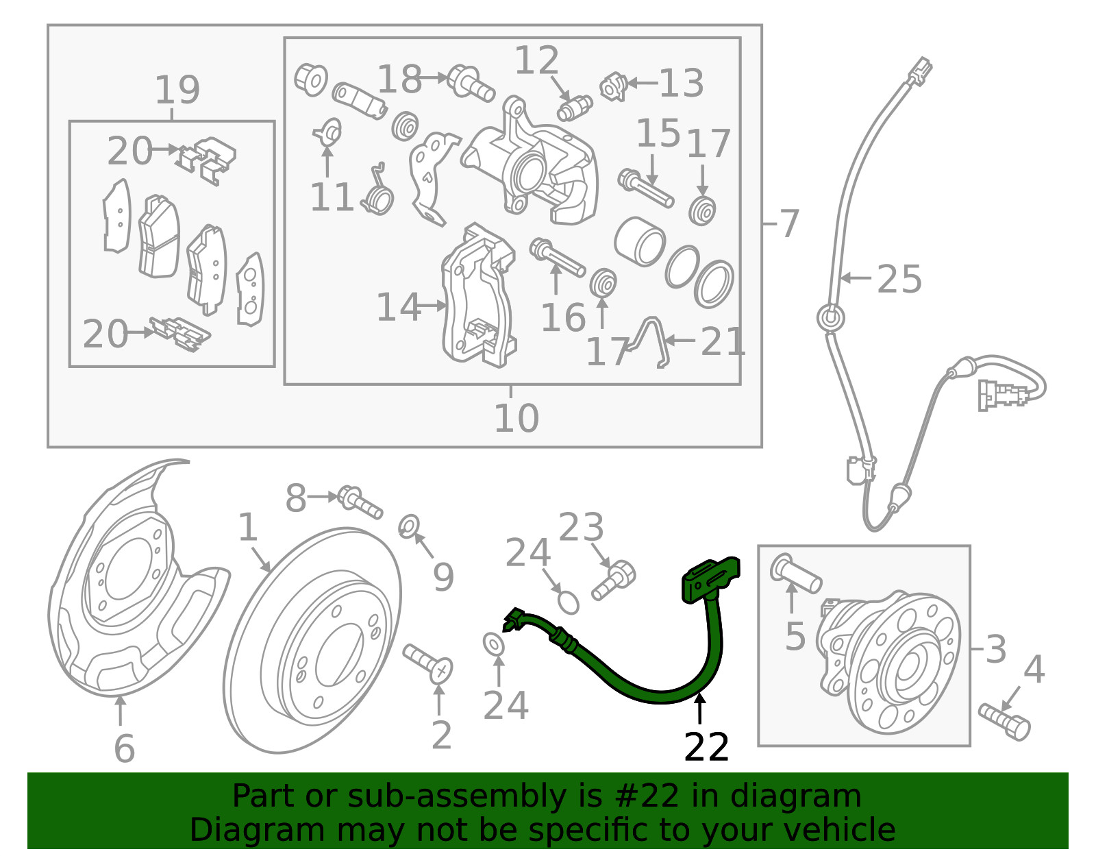 58737-G2300 - Kia Brake Hose 2017-2022 Kia Niro | Performance Auto Parts