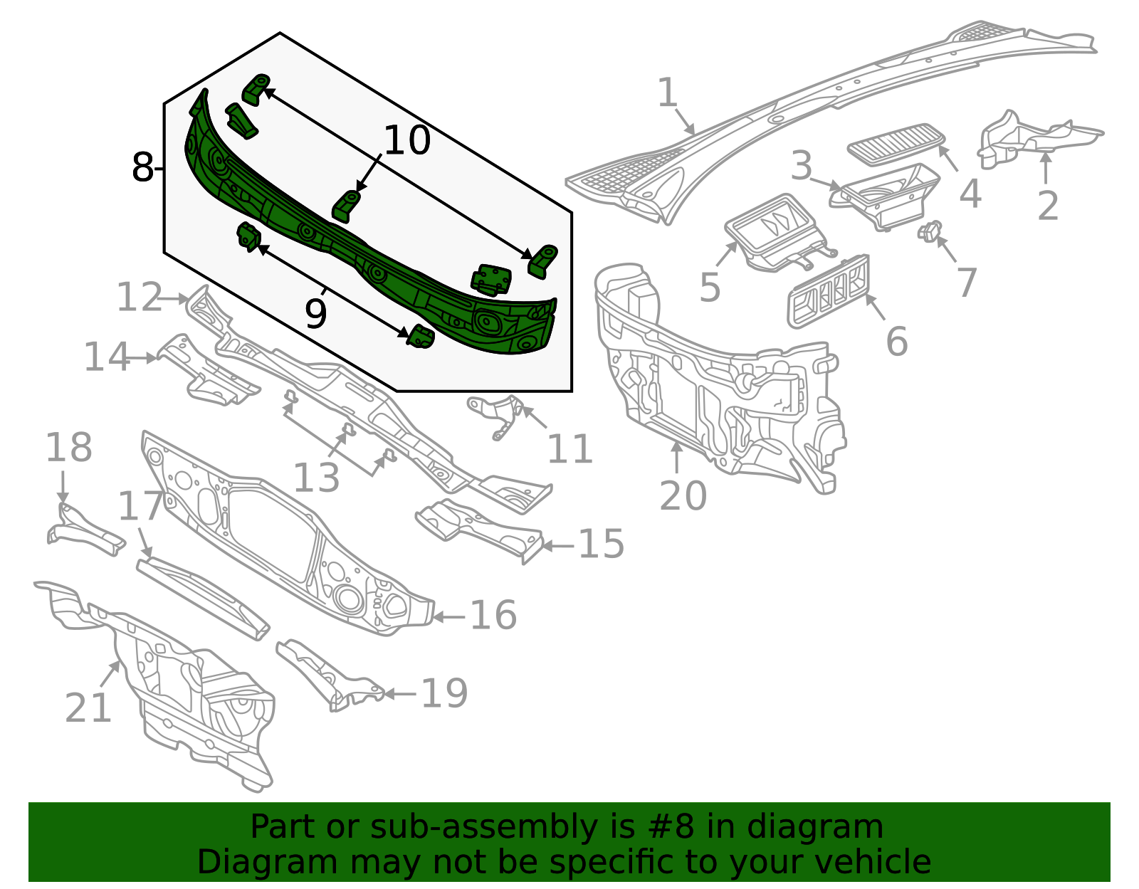 2021-2024 Volkswagen ID.4 Cowl Panel 11A-802-483-A | VW Direct Auto Parts