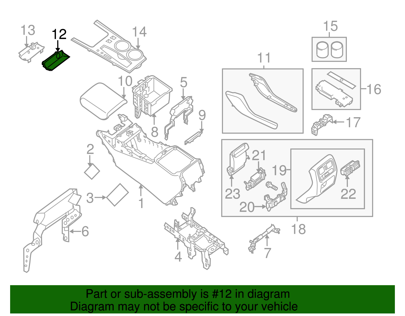 2013-2018 Nissan Pathfinder Pocket 96924-3KA1A | Nissan Parts OEM