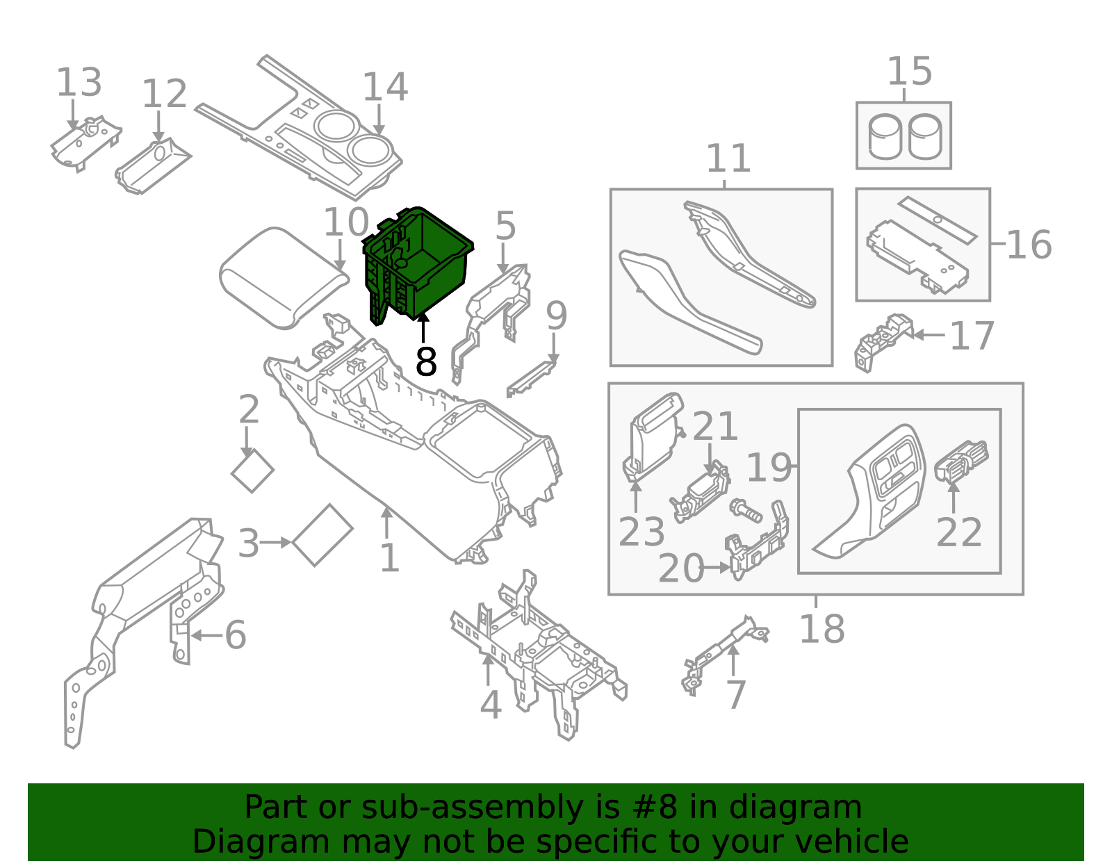 969263KA2A - Storage Box 2013-2016 Nissan Pathfinder | Official Nissan ...
