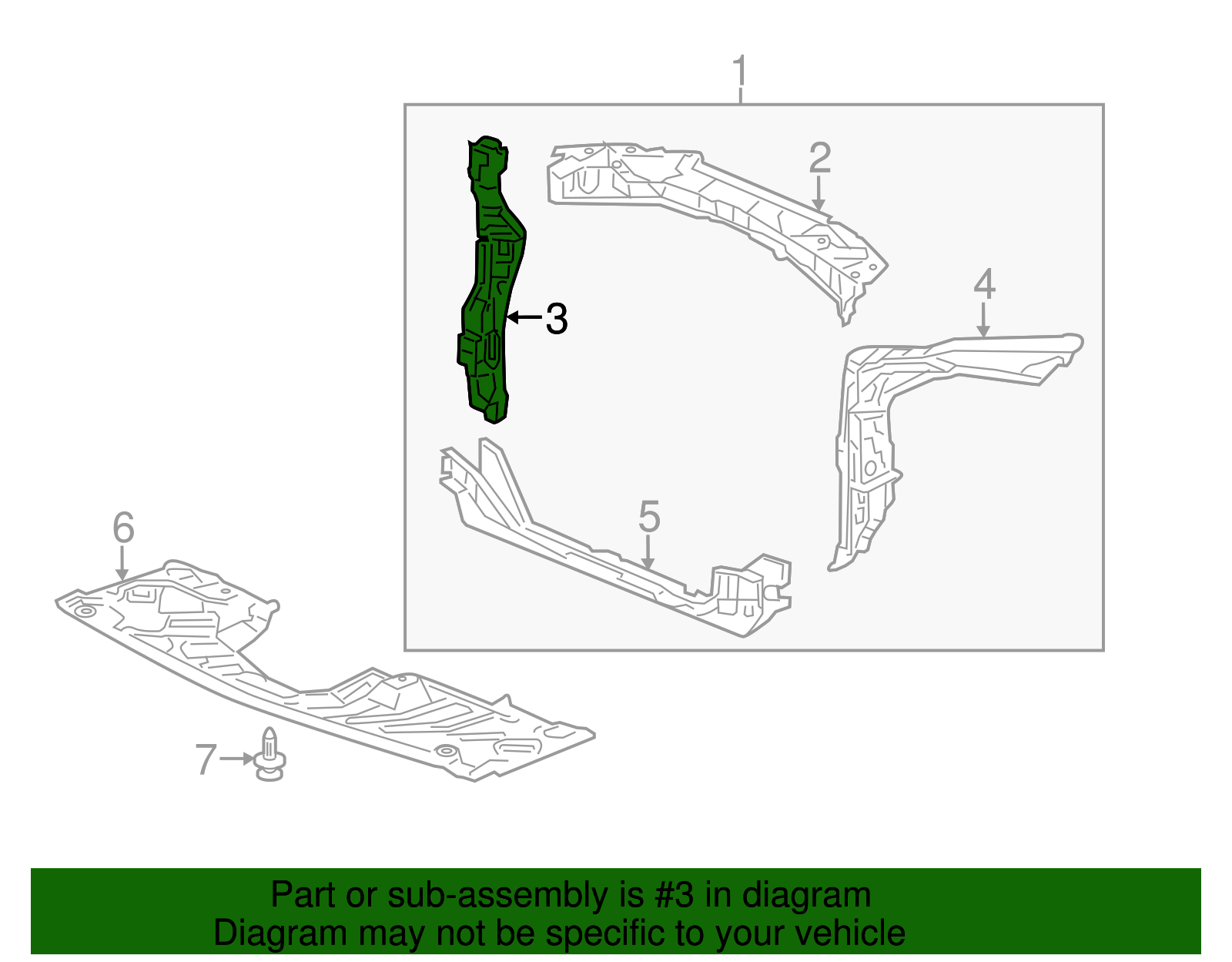 04601-TK8-A00ZZ - Side Support 2011-2017 Honda Odyssey | Honda Parts Online