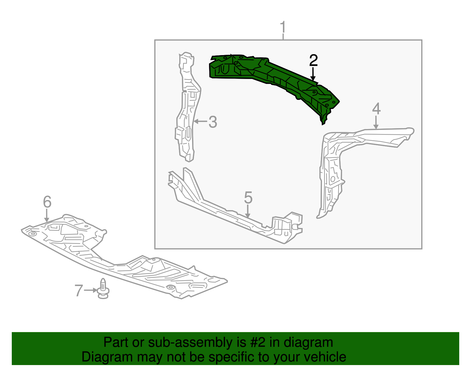 04602-TK8-A00ZZ - Upper Tie Bar 2011-2017 Honda Odyssey | Honda Parts ...