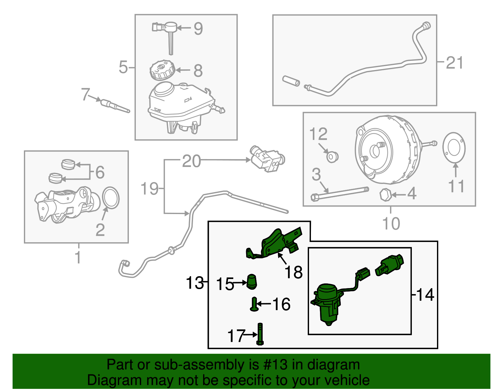 23258870 - 2011-2020 GM - Power Brake Booster Pump Assembly | Partners ...