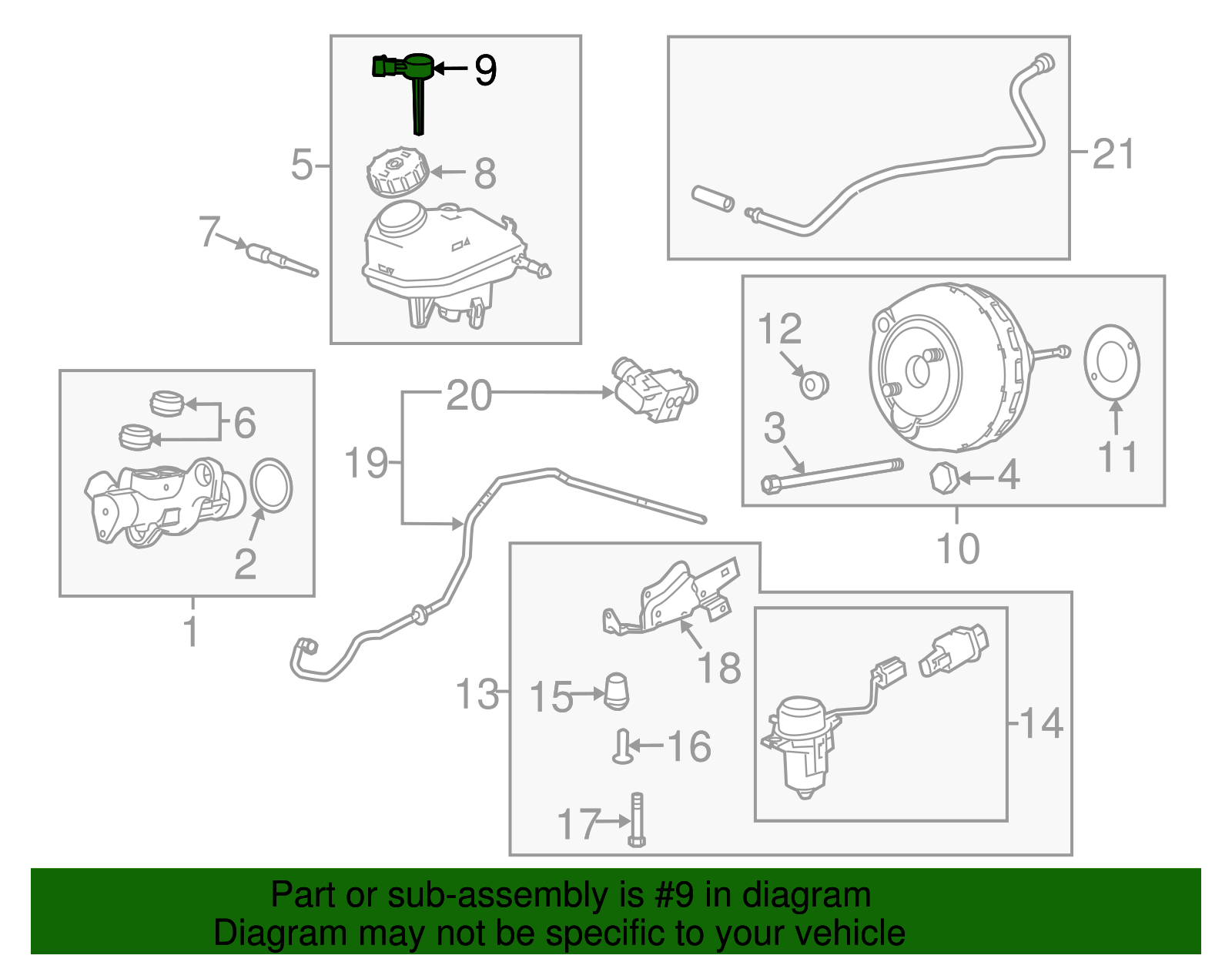2013-2020 GM Brake Fluid Level Indicator Switch 22895233 | Courtesy Parts