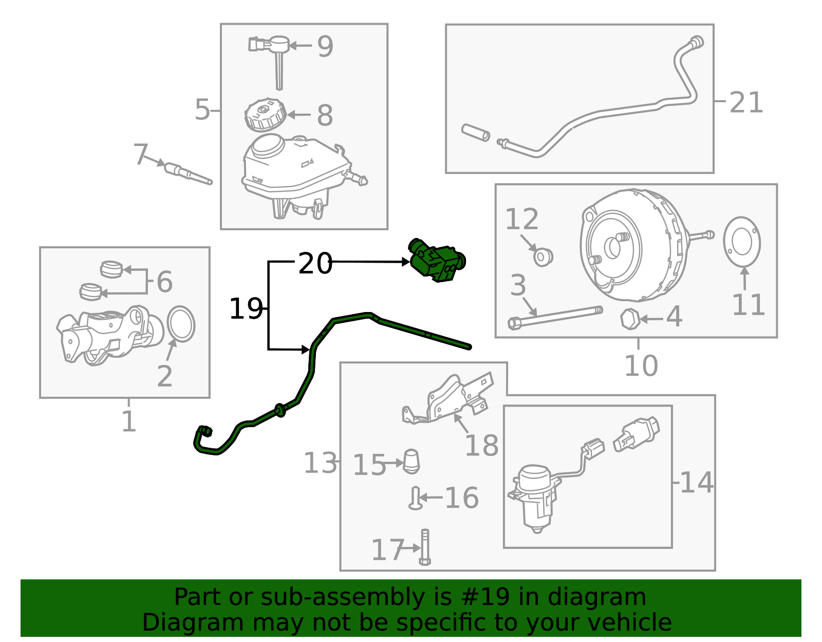 23226567 - Power Brake Booster Pump Inlet Pipe Assembly 2014-2020 ...