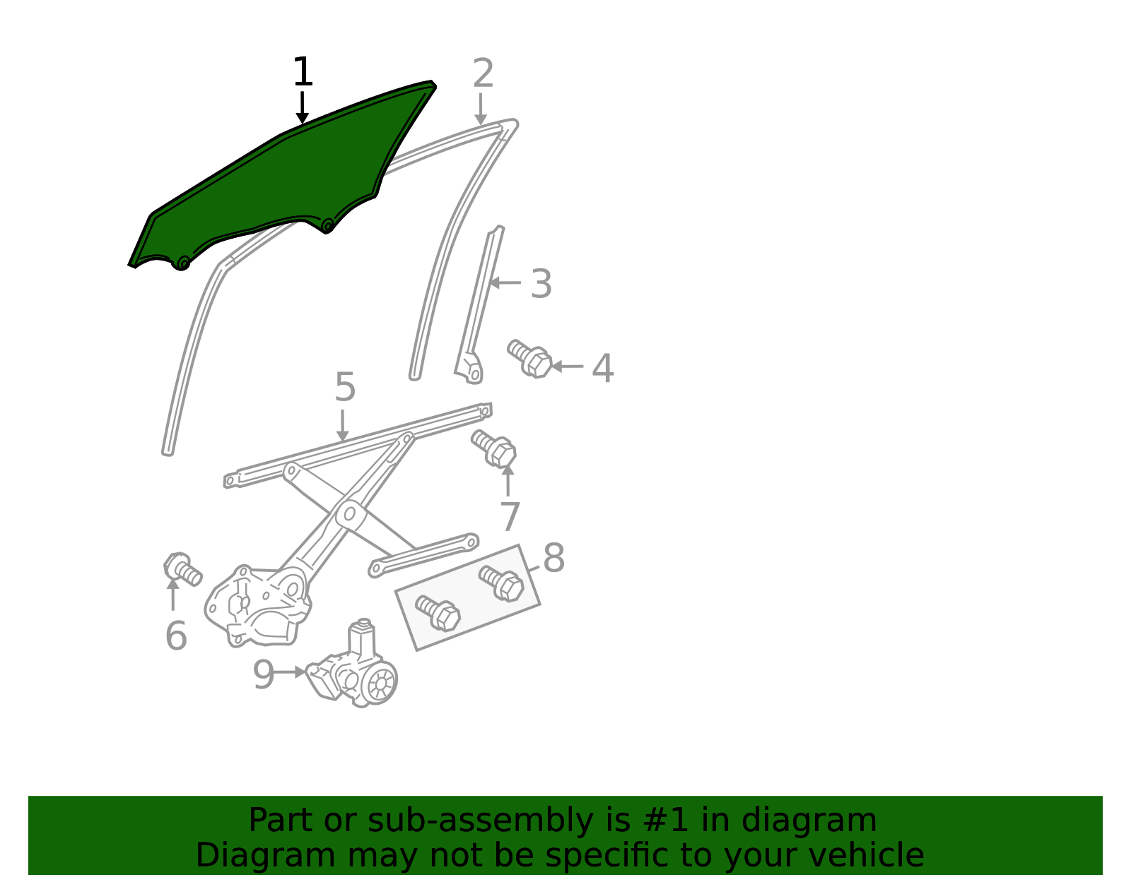 68101-0T011 - Door Glass - 2013-2015 Toyota Venza | Lithia Toyota Parts