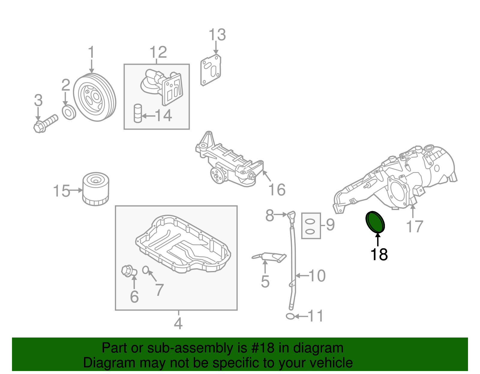 28411-2C000 - Hyundai Manifold Gasket 2010-2012 Hyundai Genesis Coupe ...