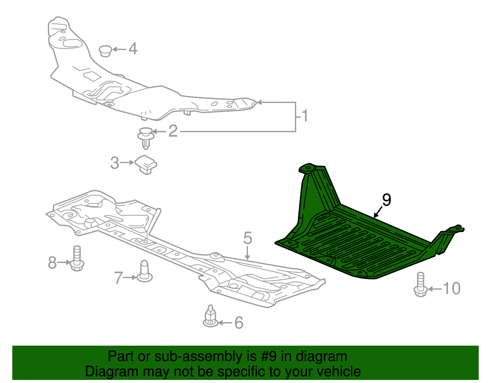 2017-2024 Honda Ridgeline Under Cover 74114-T6Z-A00 | Cheaper Honda Parts