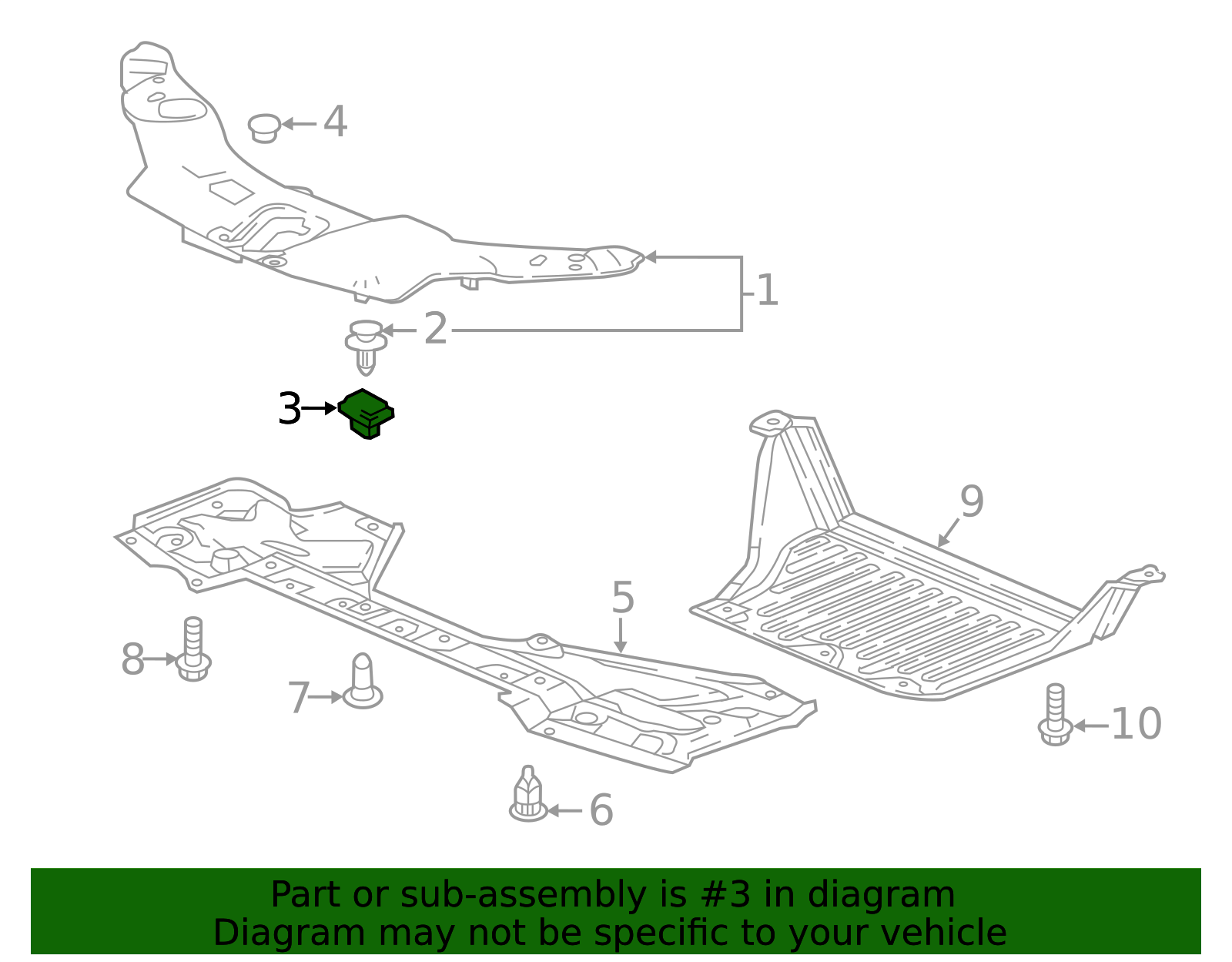 91548-TZ5-A02 - 2016-2025 Honda - Latch Engine Cover | Genuine Honda Parts
