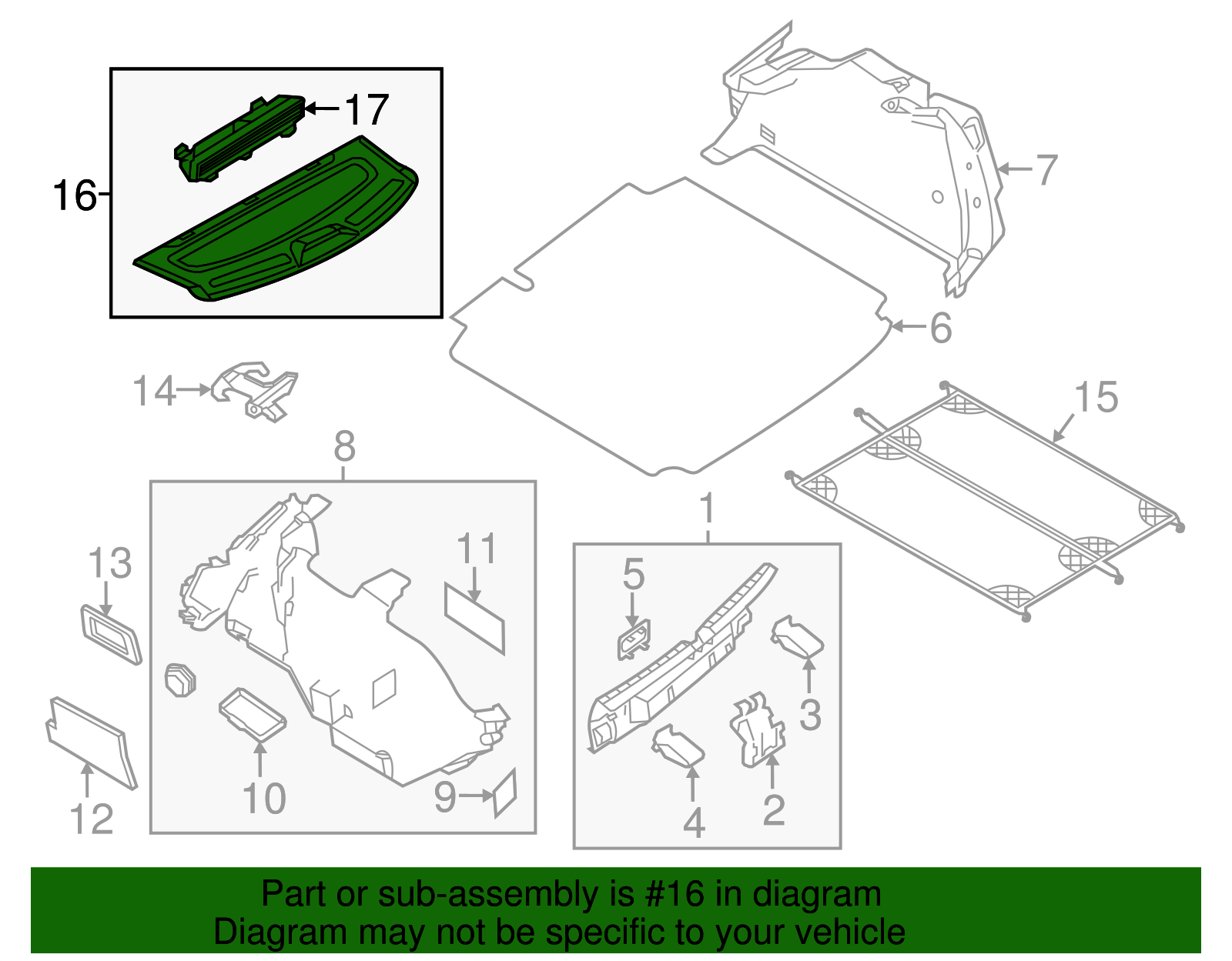 2011-2018 Volkswagen Jetta Package Tray 5C6-863-413-H-95T | VW Direct ...