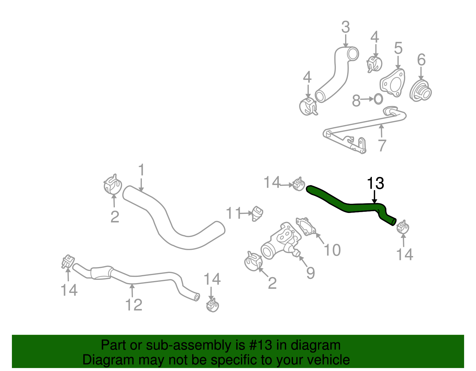 2007-2009 Suzuki SX4 | 2007-2009 Suzuki SX4 - Heater Hose | 17872-80J01 ...