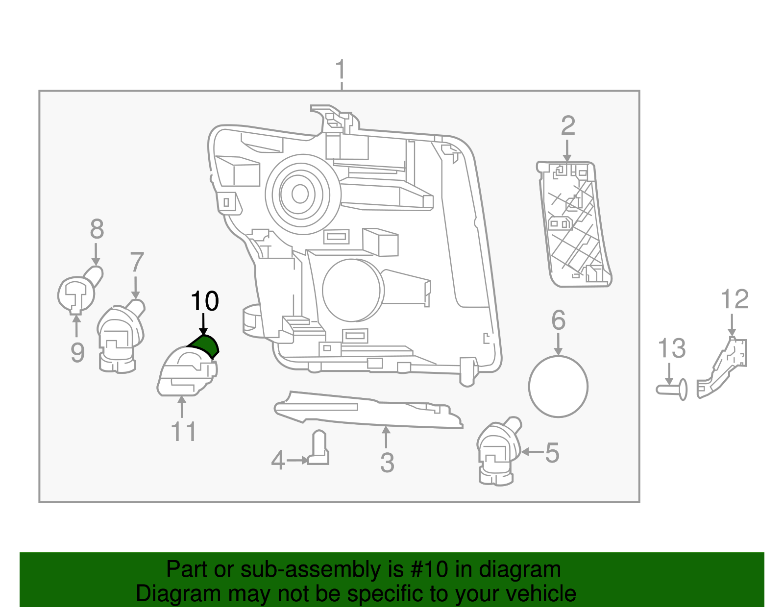2008-2025 Nissan Signal Lamp Bulb 26717-9B90B | Nissan Parts Central