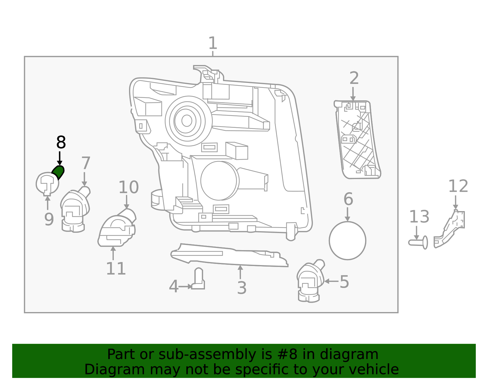 2010-2024 Nissan Marker Lamp Bulb 26261-9B90A | Nissan Parts Plus