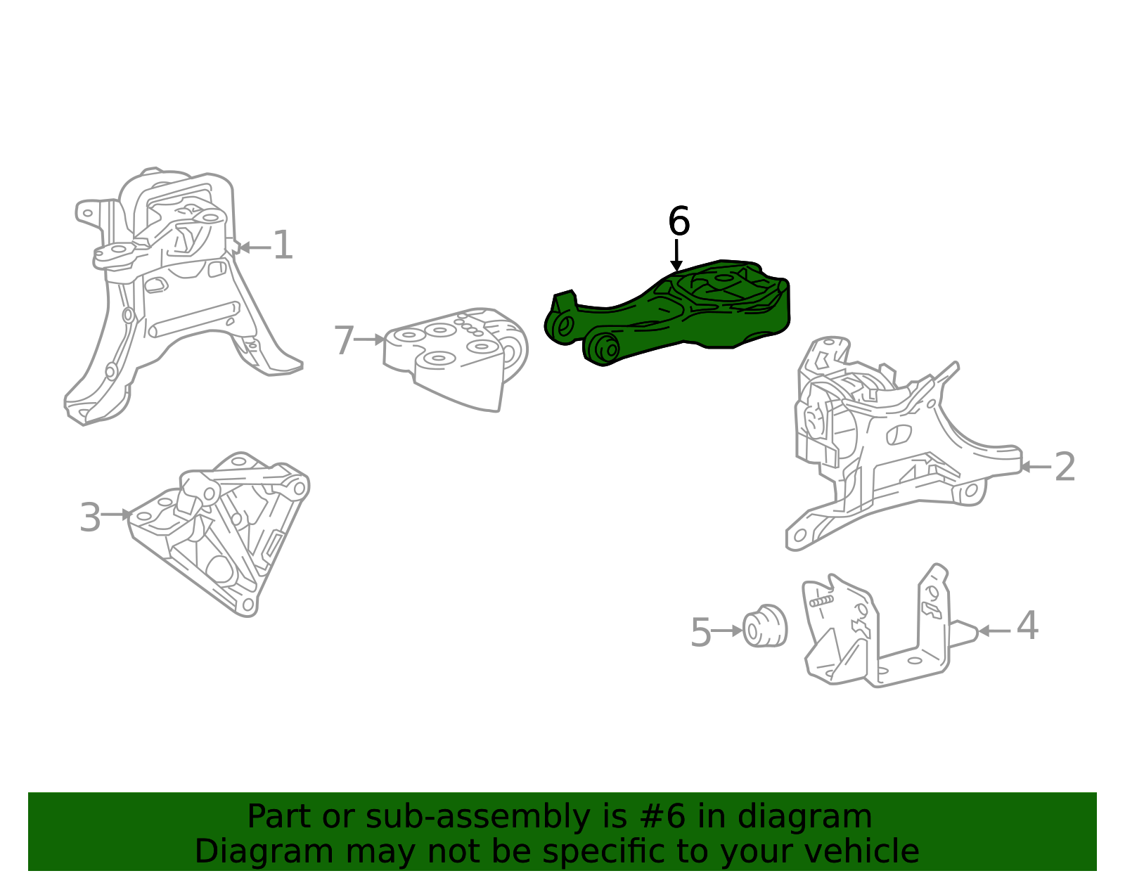 2018-2022 Toyota C-HR Automatic Transmission Mount 12363-0T030 | OEM ...