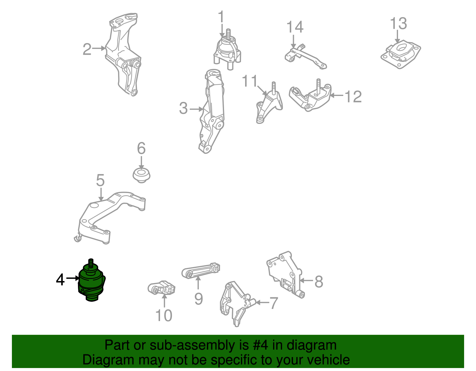 Genuine Engine Mount for 1999-2009 Saab 9-5 | Part# 12770367 | Over 30% ...