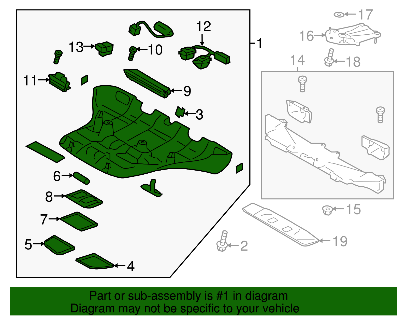2017-2018 Subaru Impreza Overhead Console 87505FL00AME | Buy Subaru Parts