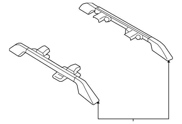 2017-2026 Honda Ridgeline Roof Rails (BLACK) 08L02-T6Z-102 | Honda ...