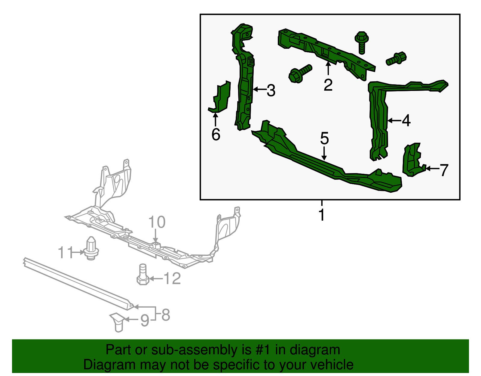 60400-TR3-A00ZZ - Radiator Support 2012 Honda Civic | Honda Parts Online