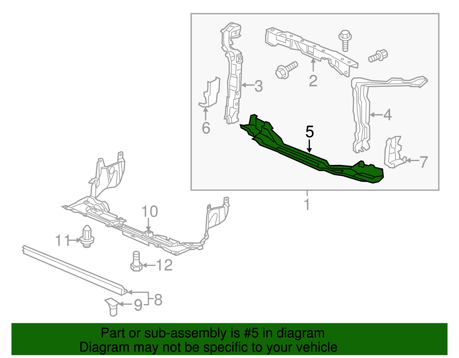 04603-TX6-A00ZZ - 2013-2015 Honda Civic - Cross-Member Set Front ...