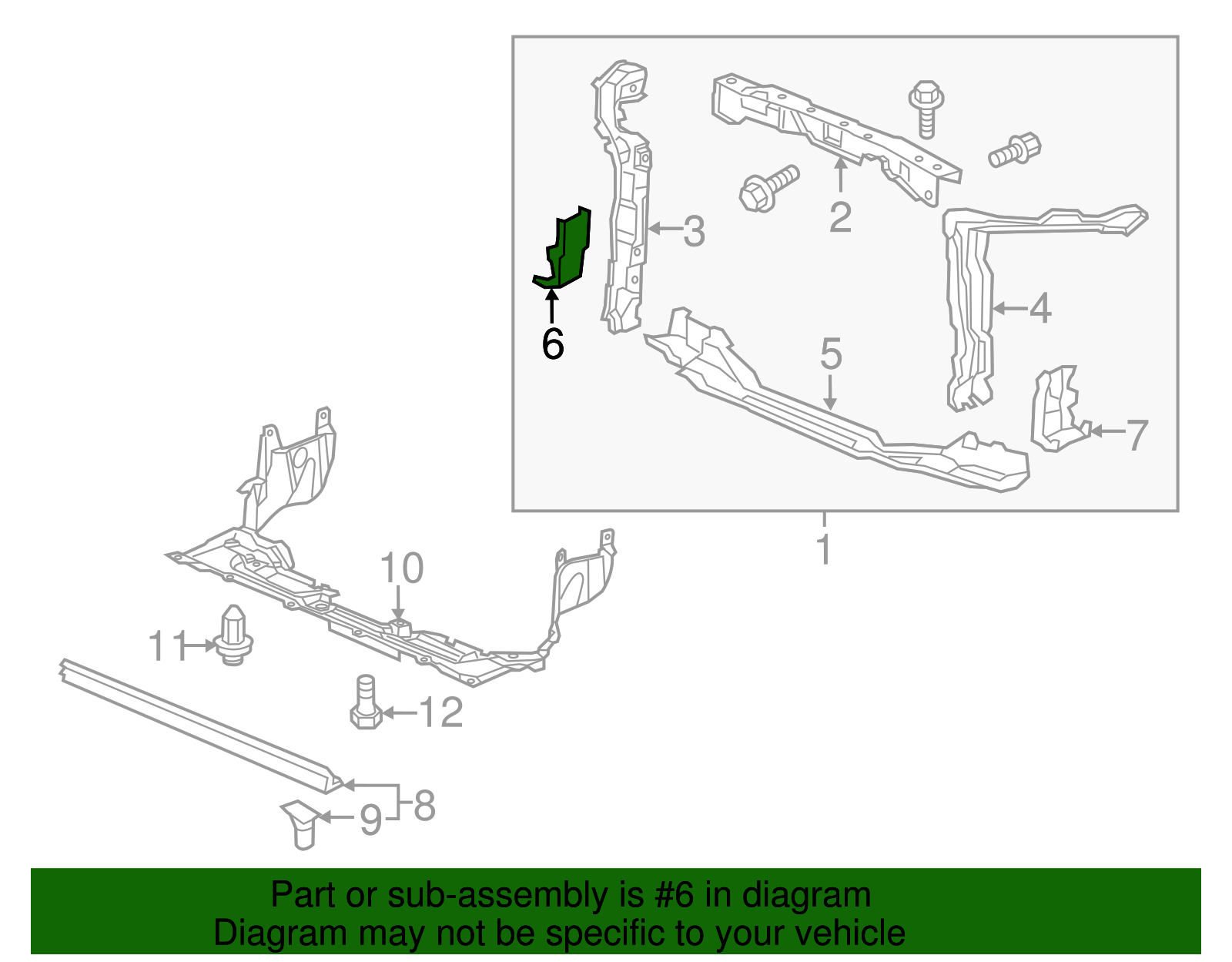 60415-TR0-A00ZZ - Gusset 2012 Honda Civic | Honda Parts Online