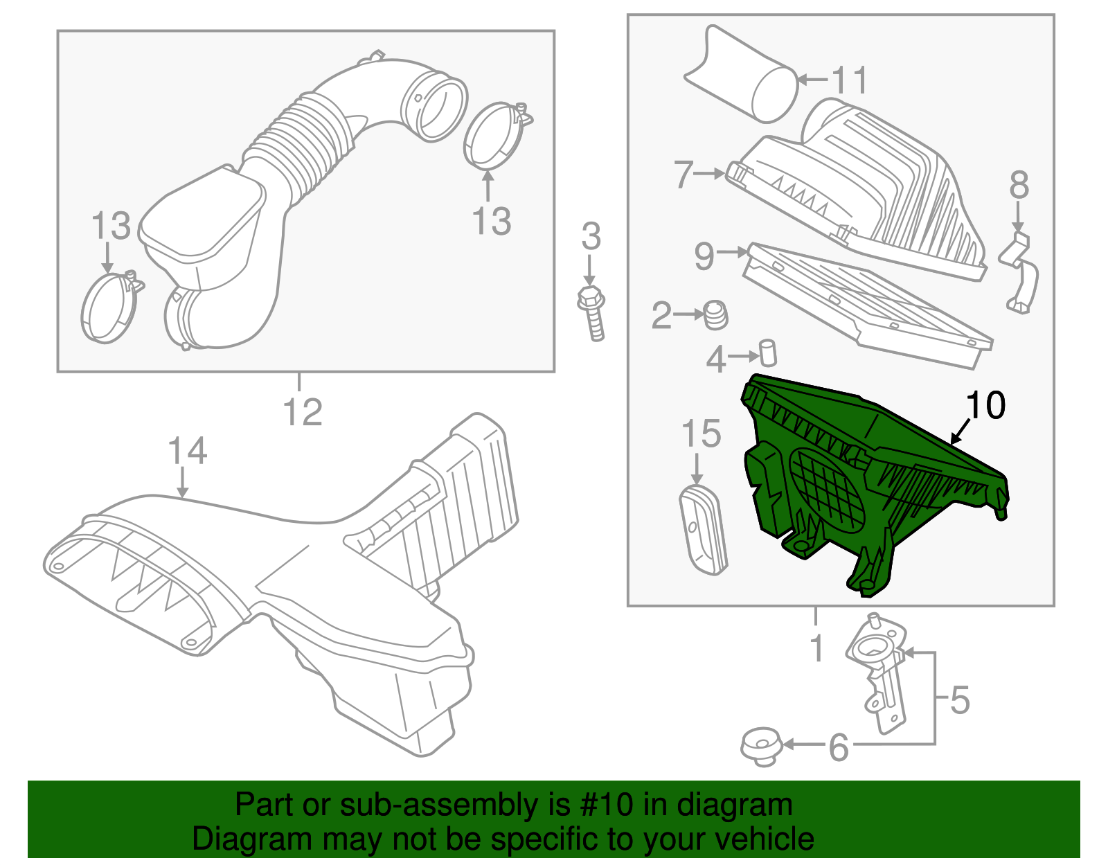 2012-2015 Kia Optima Air Filter Housing 28112-3R100 | Kia Automotive Parts