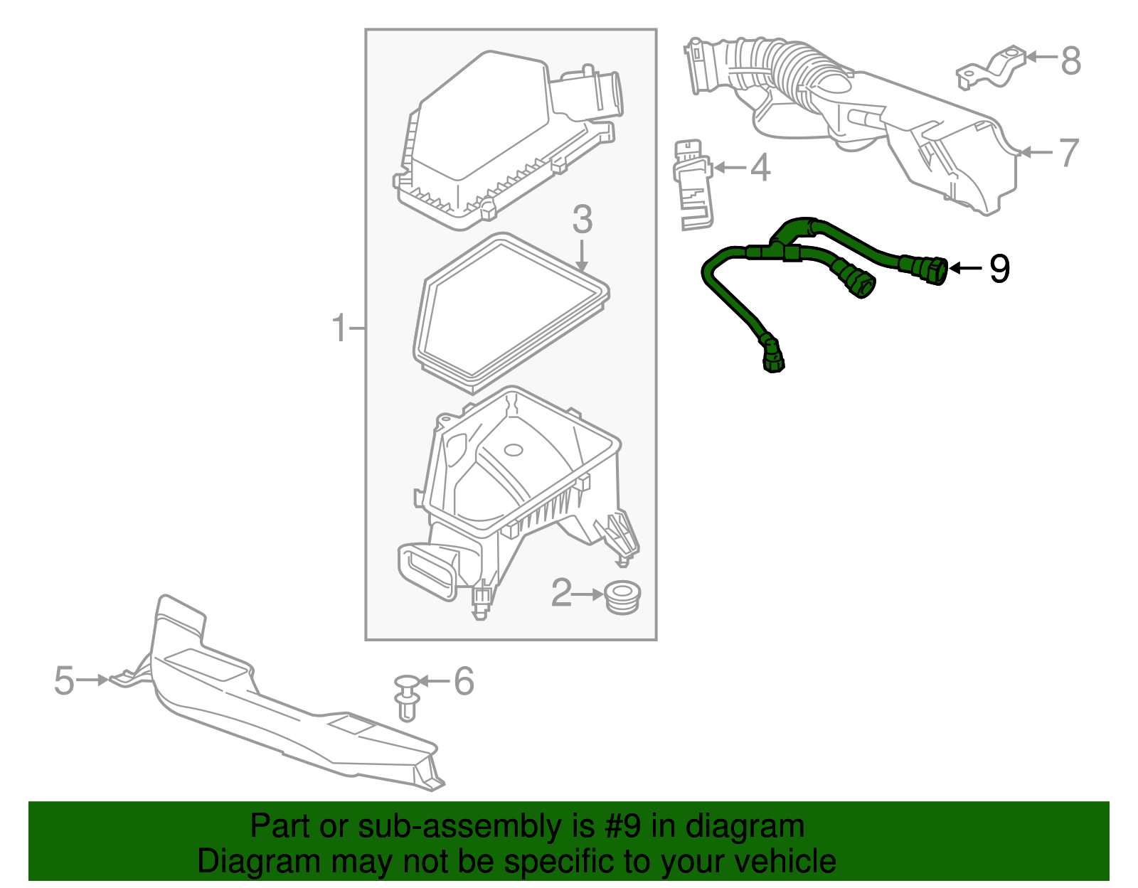 2016-2019 Chevrolet Volt Positive Crankcase Ventilation (PCV) Tube ...