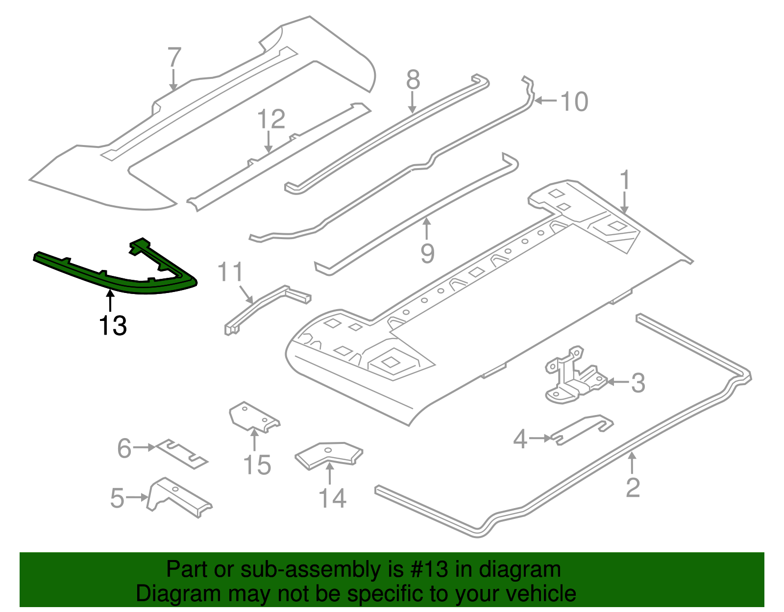 2012-2018 BMW Outer Molding 51-17-7-276-224 | BMW Parts World